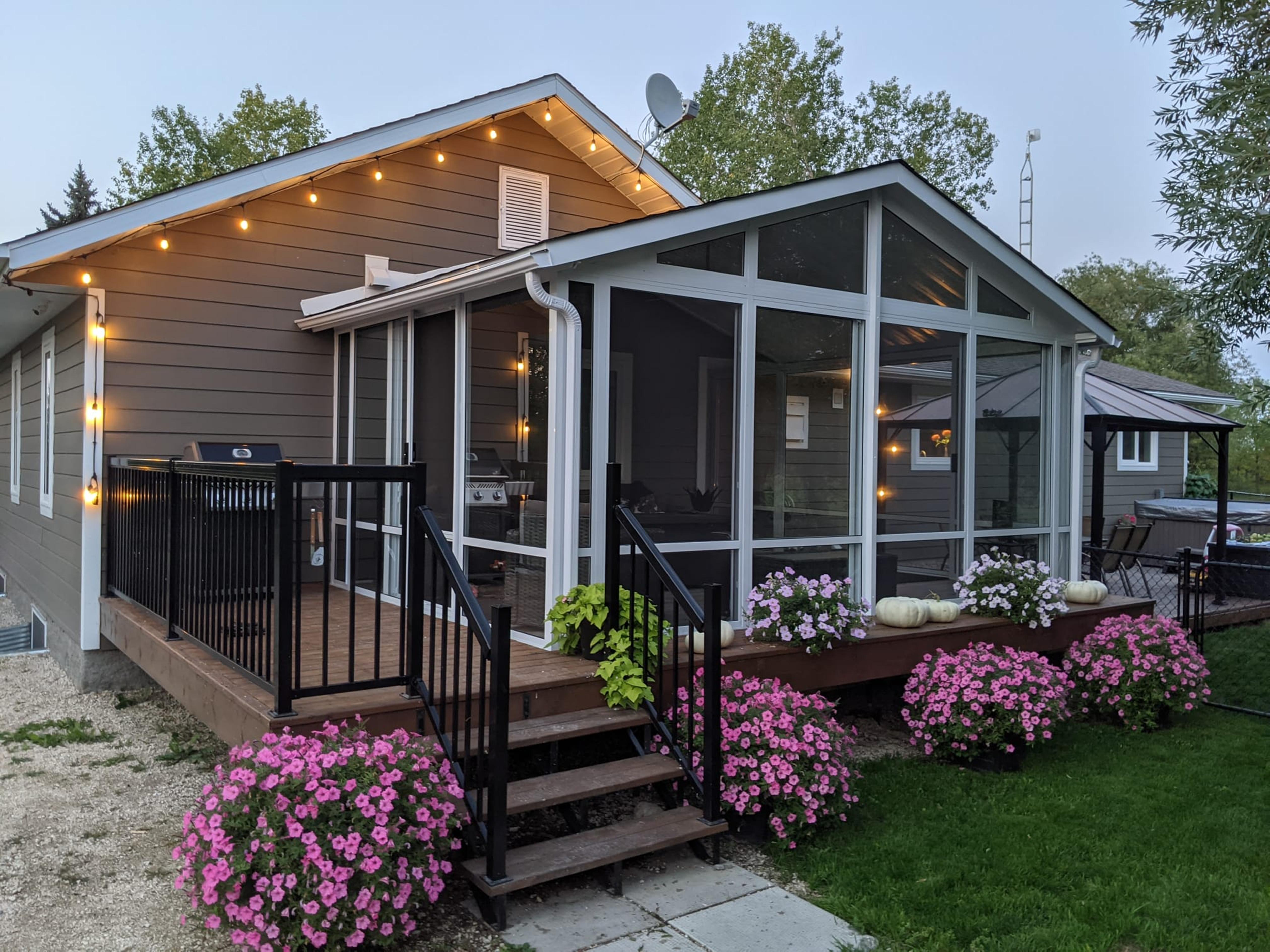 Gable/Sloped Style Roof - Framing in white, black, ivory, brown ...